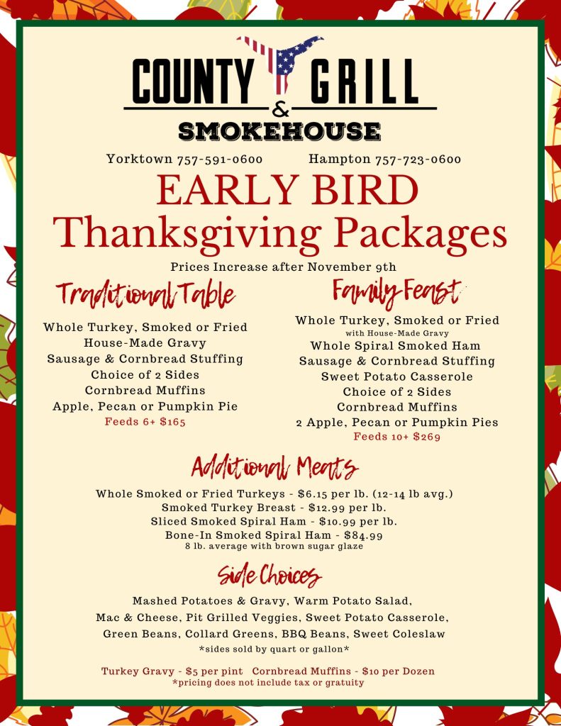 Thanksgiving Packages | County Grill